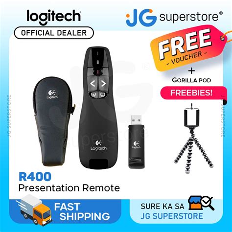 Logitech R400 Wireless Presentation Remote Clicker With Red Laser Pointer Jg Superstore
