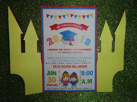 Ideas Para Invitaciones A Graduaciones De Preescolar Tarjetas De