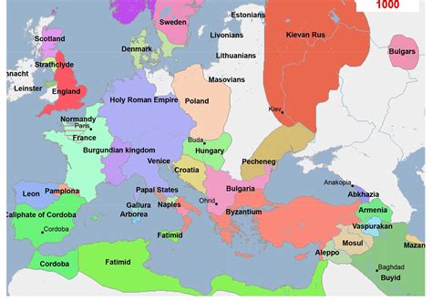 중세 유럽 지도 900 1300
