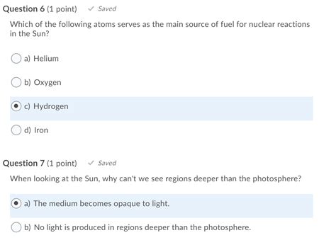 solved question 6 1 point saved which of the following