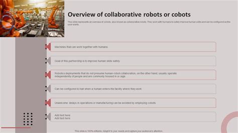 overview of collaborative robots or cobots cobots for improved