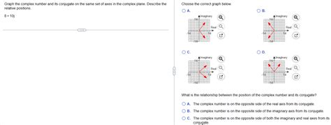 Solved Graph The Complex Number And Its Conjugate On The Chegg Com