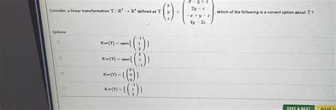 solved consider a linear transformation t r3→r4 ﻿defined as