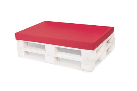 Cojin Palé 120x80x10cm Asiento Cojin Palé Rojo Cojin Palé Plano Cojin Muebles Jardin Cojin