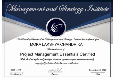 Graduated With Project Management Essentials Lakshya Moka Posted On