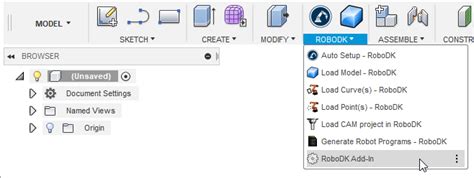 plugin de robodk para fusion 360 documentación robodk