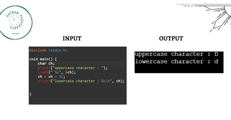 Program To Convert An Uppercase Character Into A Lowercase Character