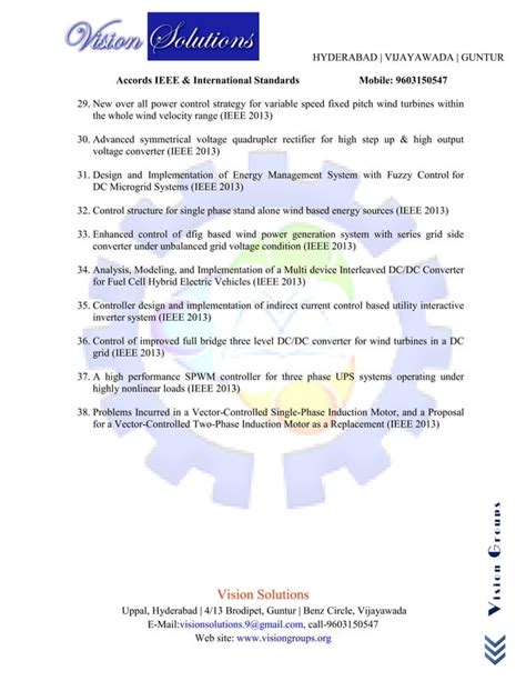 IEEE MATLAB EEE PROJECT LIST PDF