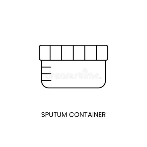 Container For Laboratory Analysis Of Sputum And Saliva Icon Line In