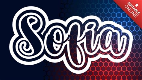 Sofia Cursive Style With White Outlines Text Effect Generator