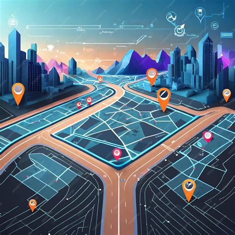 Premium Ai Image Gps Tracking Map Streets And Blocks Route Track