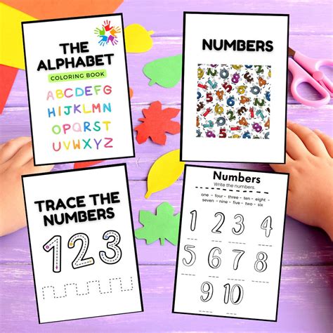 Printable Alphabet And Numbers Coloring Sheets Educational Preschool