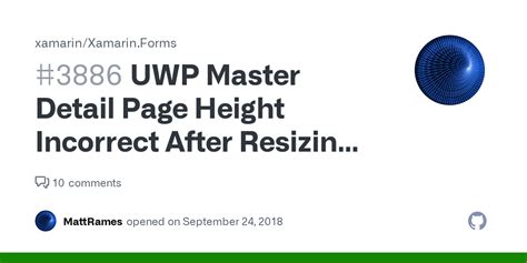 Uwp Master Detail Page Height Incorrect After Resizing App Window