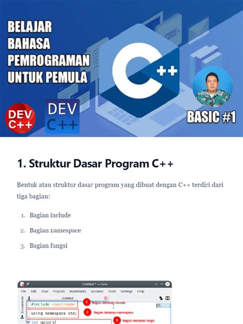 pertemuan 1 dev c dasar dasar pemrograman pdf