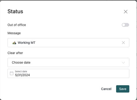 Set Your User Status Ironclad