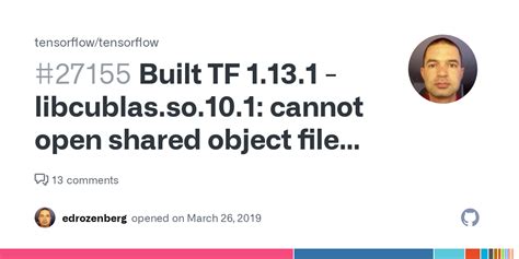 Built Tf 1131 Libcublasso101 Cannot Open Shared Object File With Classifyimagepy