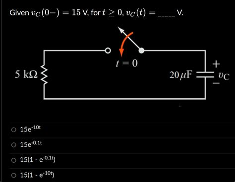 Solved Given VC Vv For T VC T V Chegg Com
