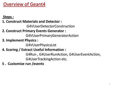 The N He Simulation Using Geant Ppt Download