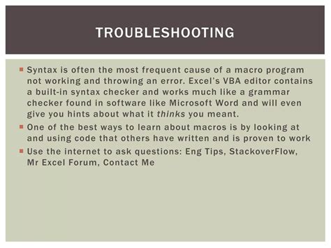 Getting Started With Microsoft Excel Macros Pdf