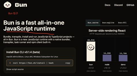 Bun JavaScript runtime All In One_基础资料_Java教程开发文档资料-Java资料网