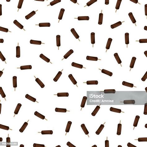 손으로 그린 귀여운 아이스크림 완벽 한 패턴입니다 포장지 선물 포장 섬유 등에 사용할 수 있습니다 7월에 대한 스톡 벡터 아트 및 기타 이미지 Istock