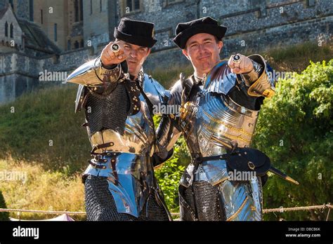 Stacey Evans And Mark Caple Celebrate Englands Win At The International Joust Tournament The