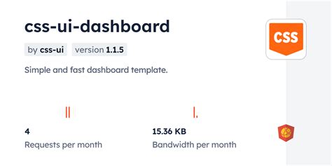 css ui dashboard cdn by jsdelivr a cdn for npm and github
