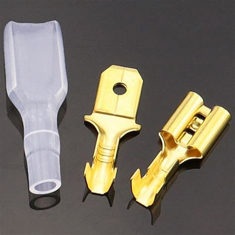 Badu Bg Кутия Изолиран мъжки женски съединител за проводник 2 8 4 8 6 3 Mm Електрически клеми за