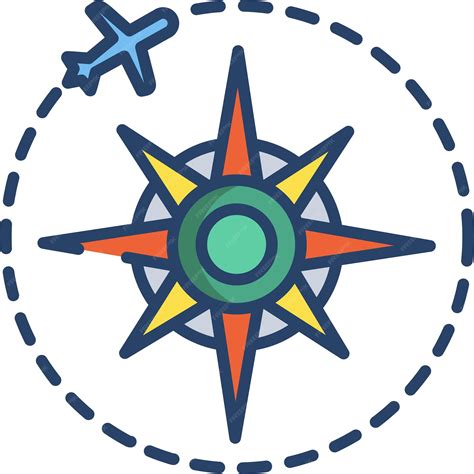 Premium Vector Compasssolid Linear Color Vector Illustration