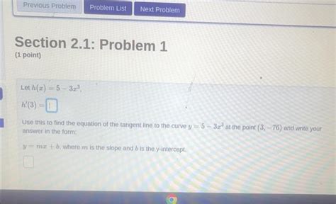 solved section 2 1 problem 1 1 point let h x 5−3x3