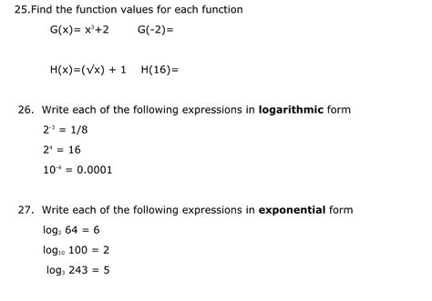 Solved Find The Function Values For Each Function G X Chegg Com