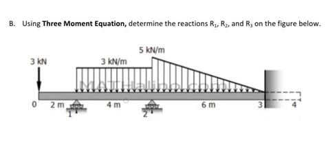 Solved B Using Three Moment Equation Determine The