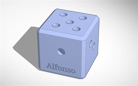 3d design dado tinkercad