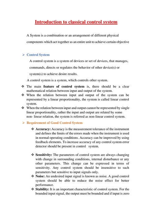 Solution Introduction To Classical Control System Studypool