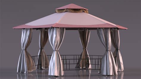 Garden Fabric Canopy 3d Model 34 3ds Blend C4d Fbx Max Ma Lxo