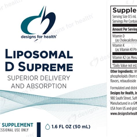 Liposomal D Supreme By Designs For Health Cambiati Wellness And Weight