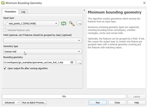 Points To Areas With Convex Hulls In Gis At These Coordinates