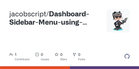 Github Jacobscriptdashboard Sidebar Menu Using Html Css Vanilla Javascript
