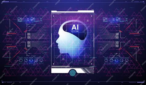 Концепция искусственного интеллекта и технологии абстрактный светящийся красочный цифровой мозг