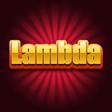 Premium Photo Lambda Text Effect Gold  Attractive Background Card