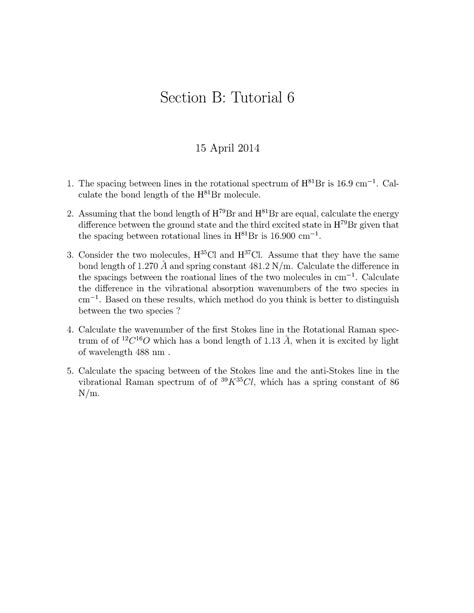 Tut6b Important Practice Tutorial For Exams Shared By Professor Section B Tutorial 6 15