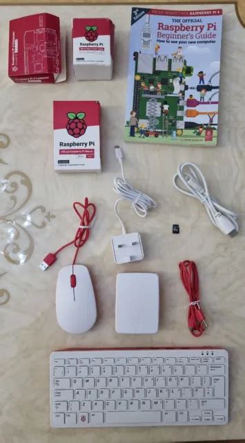 Raspberry Pi 4 Model B Starter Kit 4gb Ram Official Keyboard And Mouse