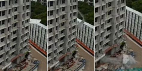 Massive Concrete Slab Plummets 7 Storeys At Bedok Bto Construction Site