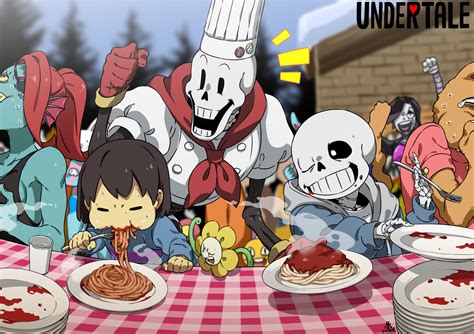 Frisk Sans Undyne Papyrus Flowey And More Undertale Drawn By Kamezaemon Danbooru