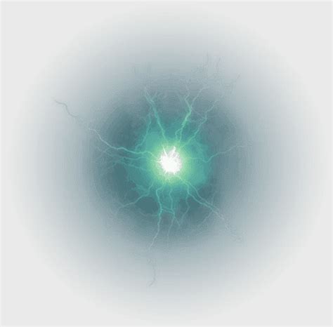 Green Light Illustration Ball Lightning Effect Green Fresh Bulb