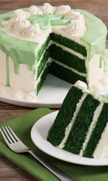 St Patricks Day Green Velvet Layer Cake Recipe Chocolate Dessert