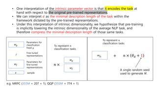 Intrinsic Dimensionality Explains The Effectiveness Of Language Model Fine Tuning Pptx