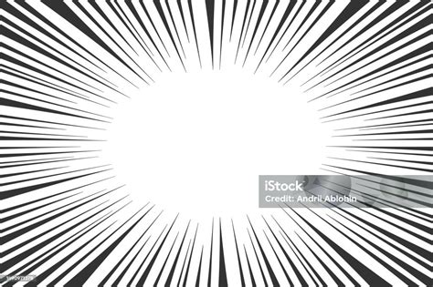 흰색 배경에 방사형 속도의 검은색 선 만화책 페이지 디자인 만화 강조 템플릿입니다 주의 놀라움 붐 폭발 힘 비명 움직임 버스트 효과 거친에 대한 스톡 벡터 아트 및 기타