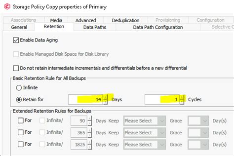 Storage Policy Retention Days Vs Cycles Community