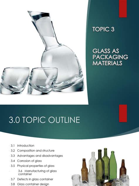 Topic 3 Glass Packaging Materials Pdf Glasses Corrosion